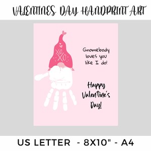 Valentine Handprint Art, Valentine Printable Craft, Handprint Art ...