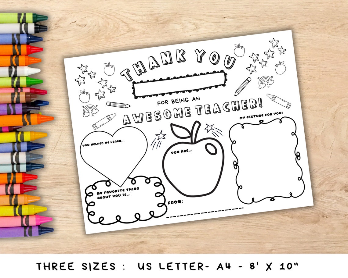 Teacher Appreciation Week Printable, All About My Teacher, Teacher ...