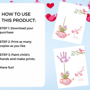 Mothers Day Handprint Art Printable, Aunt Handprint Craft, Easter ...