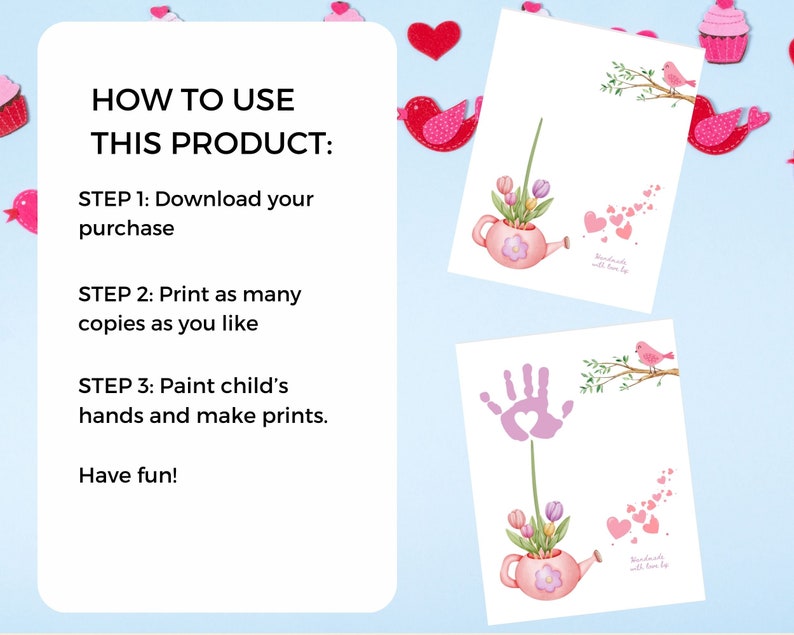 Mothers Day Handprint Art Printable, Aunt Handprint Craft, Easter ...