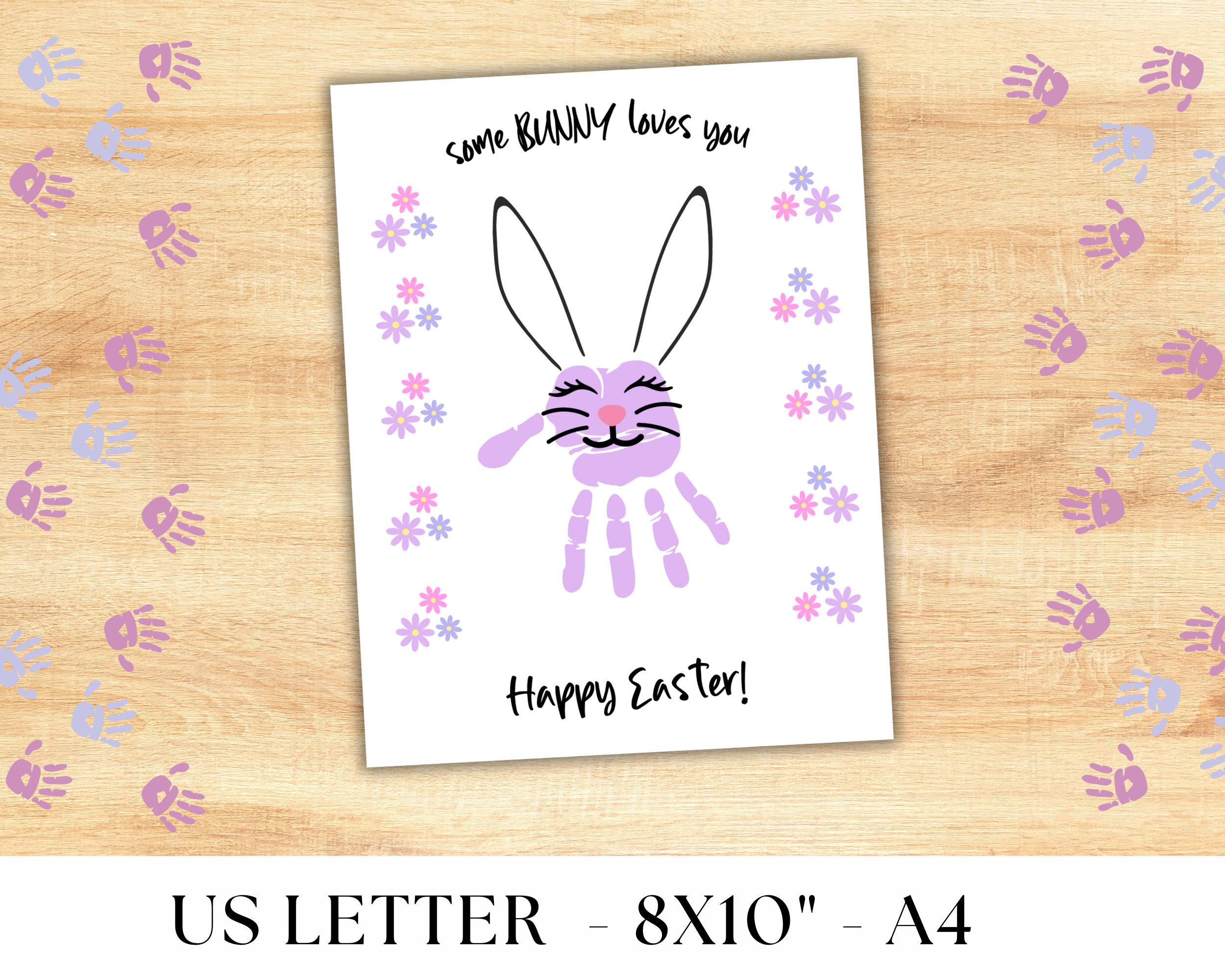Some Bunny Loves You Handprint, Easter Handprint Craft, Easter Gift for ...