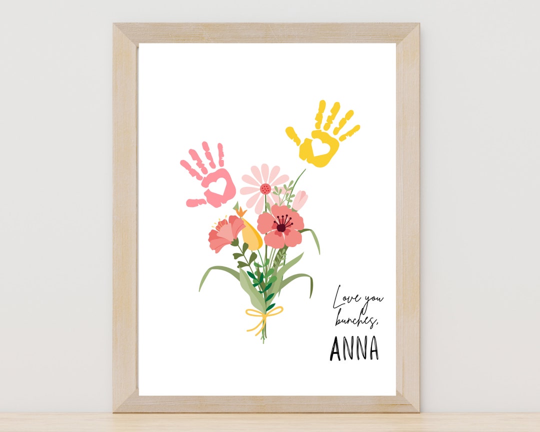 Mothers Day Handprint Art Printable, Valentine Handprint Craft, 1st ...
