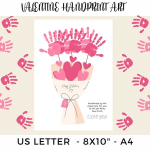 Valentines Day Handprint Art, Valentine Handprint Craft, Valentine Baby ...
