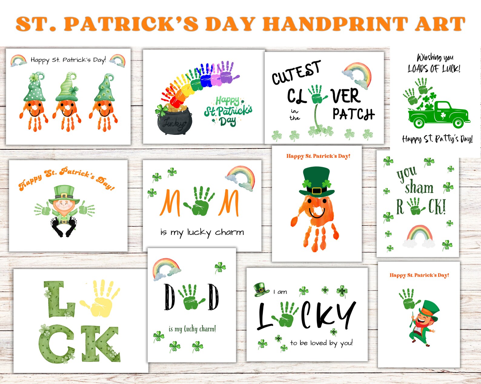 Saint Patricks Day Handprint Art Bundle, Toddler St. Patricks Day ...