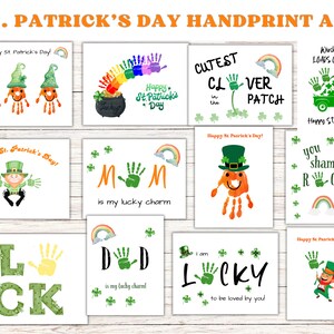 Saint Patricks Day Handprint Art Bundle, Toddler St. Patricks Day ...