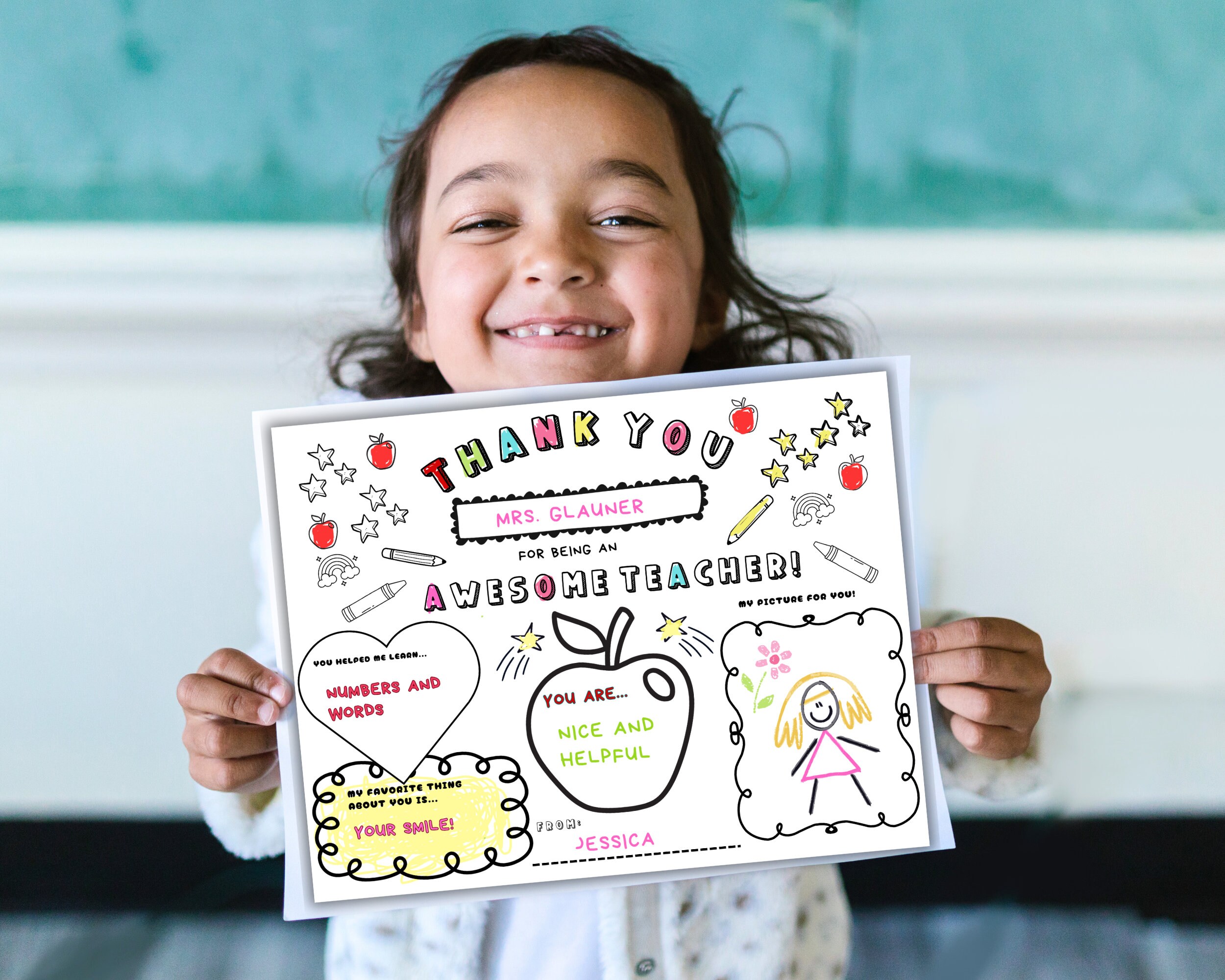 Teacher Appreciation Week Printable, All About My Teacher, Teacher ...