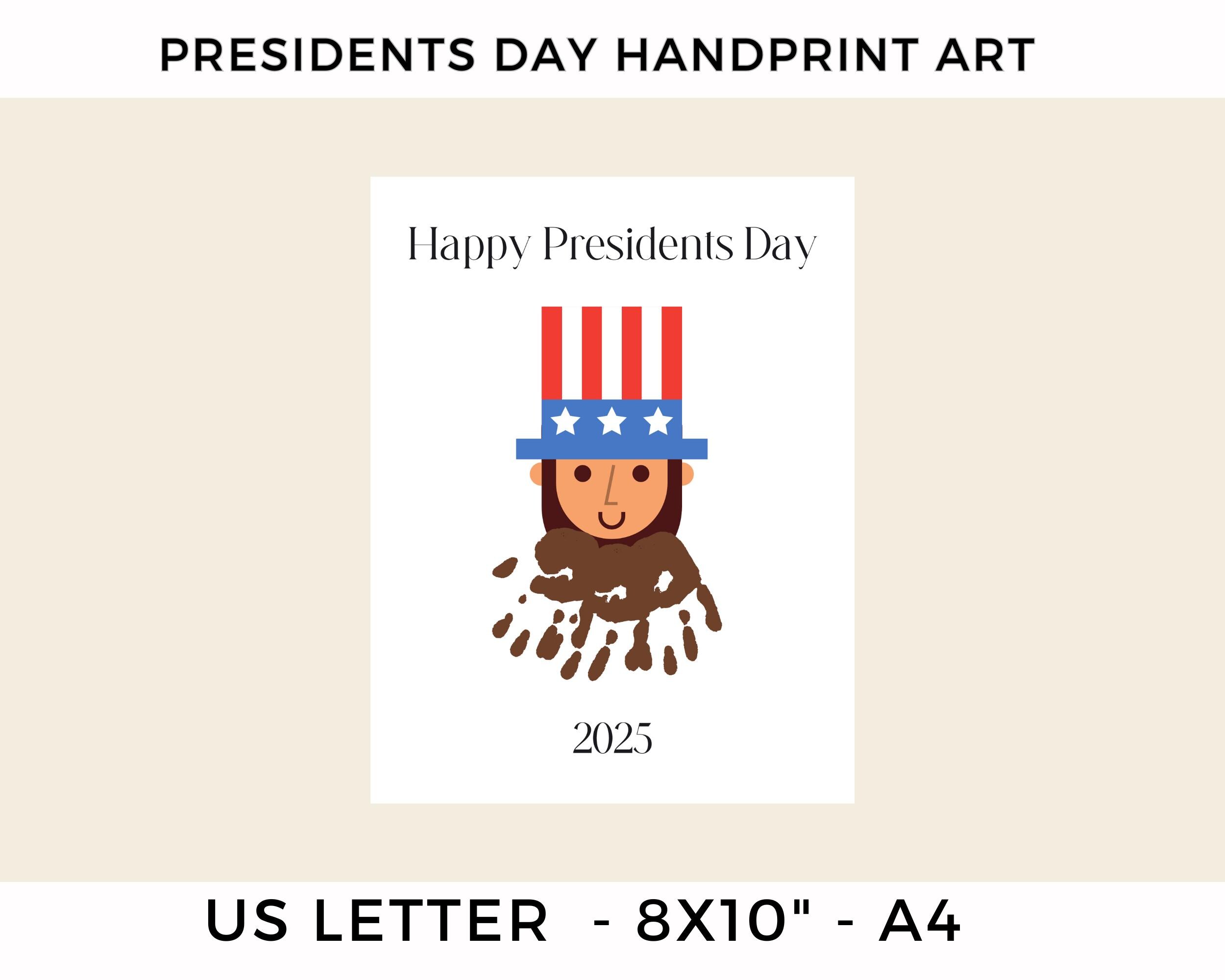 Presidents Day Handprint Craft Preschool, Presidents Day Printable ...