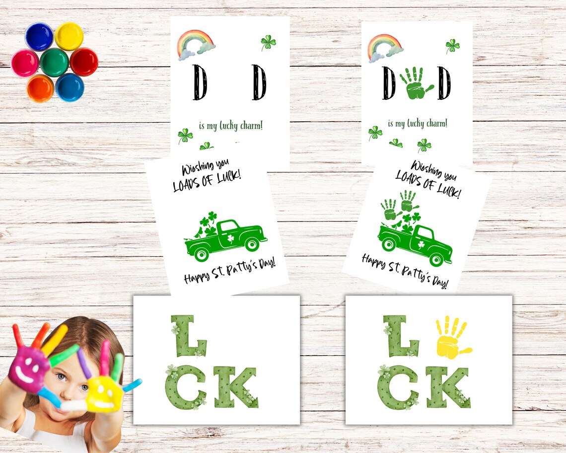 Saint Patricks Day Handprint Art Bundle, Toddler St. Patricks Day ...