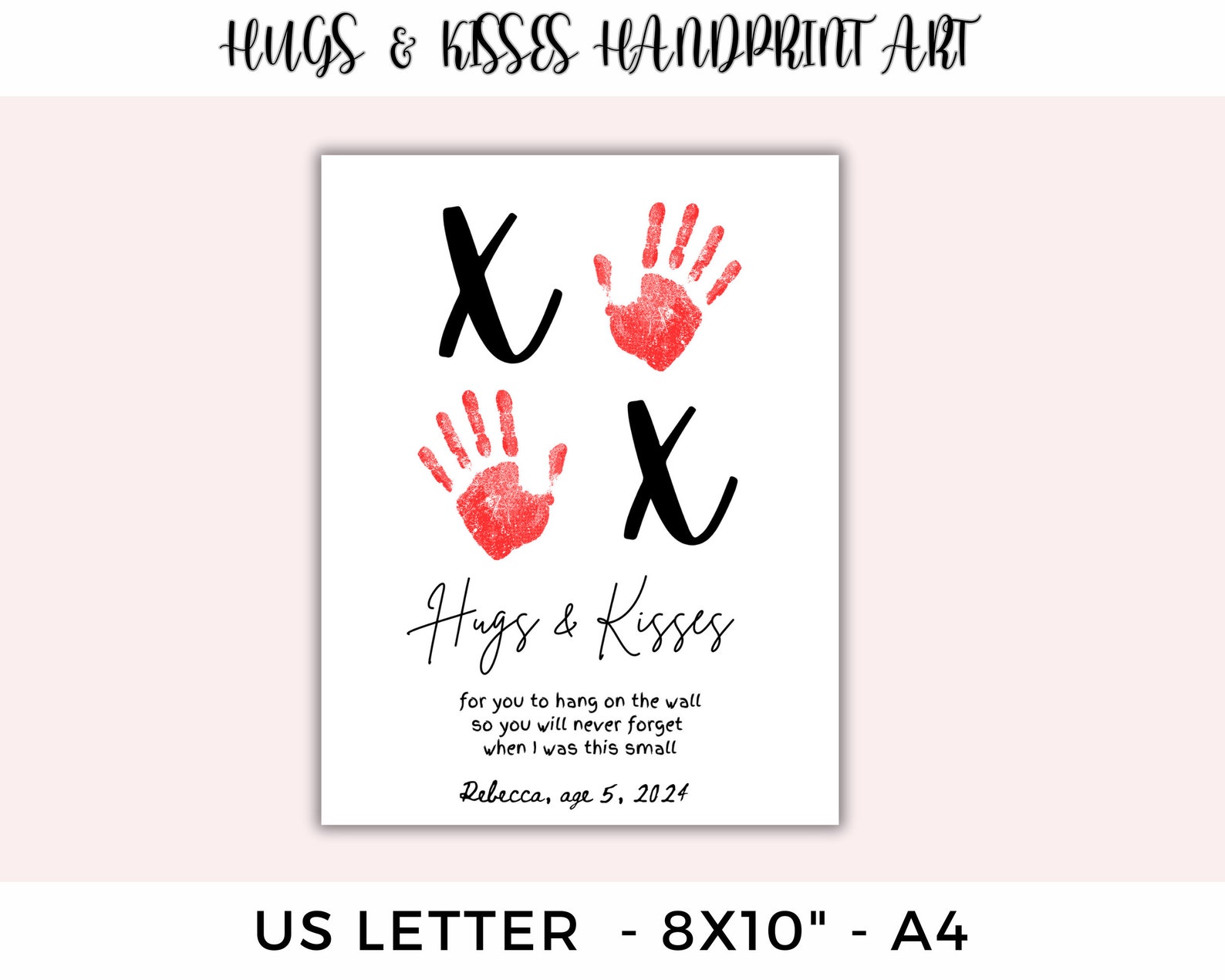 Valentines Day Handprint Art Craft, Valentine Printable Craft ...