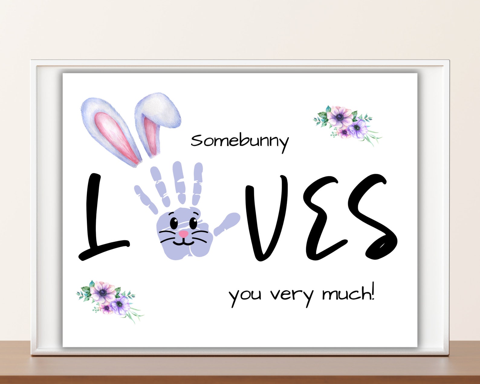 Easter Handprint Art, Easter Craft Handprint Art, Some Bunny Loves You ...