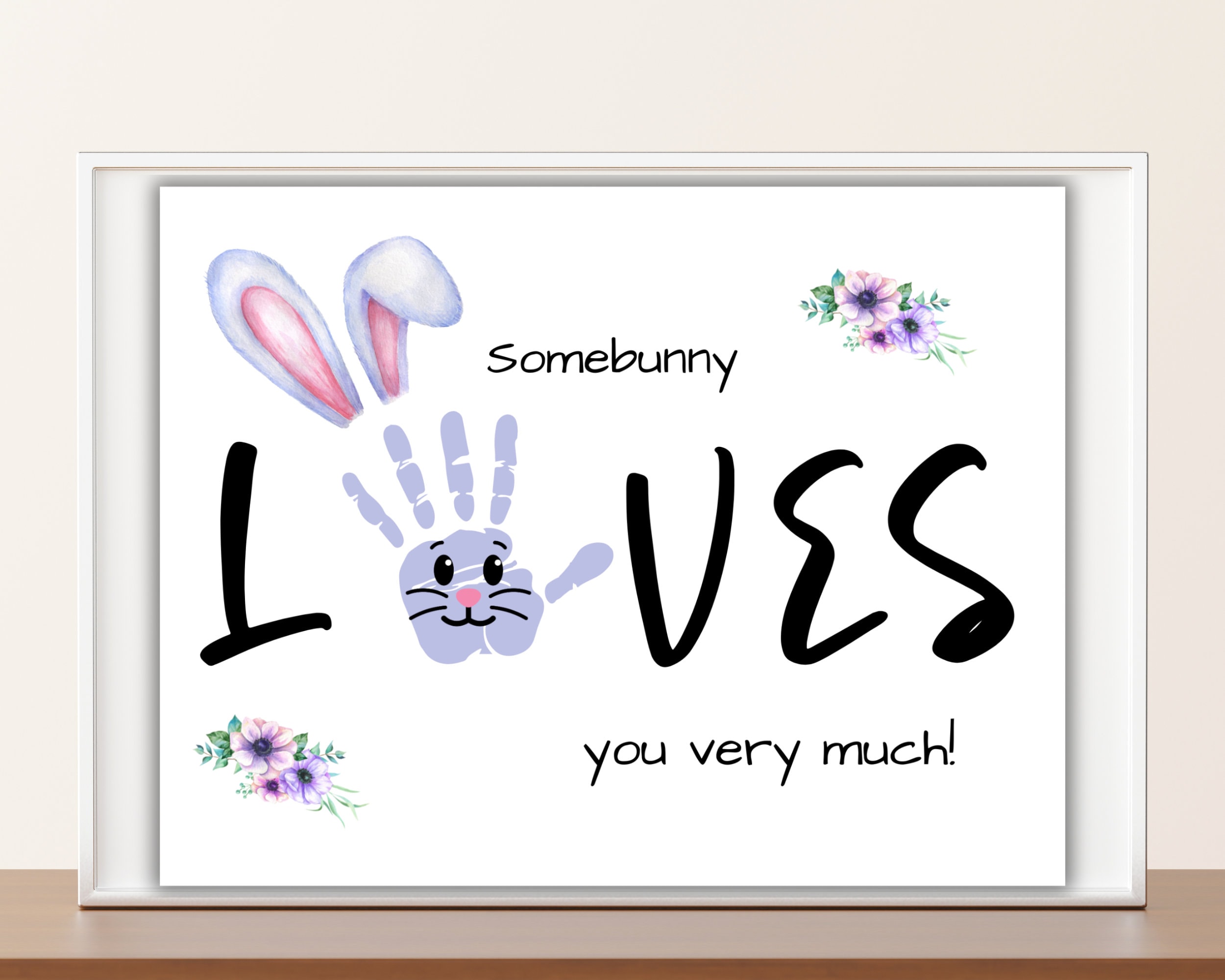 Easter Handprint Art, Easter Craft Handprint Art, Some Bunny Loves You ...