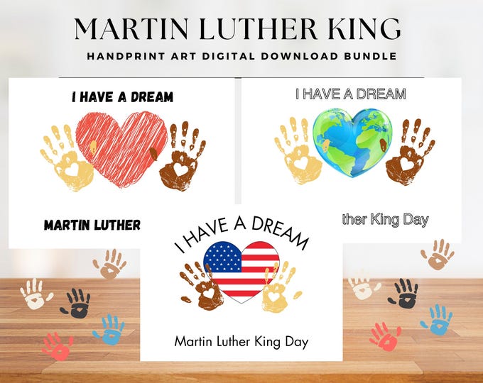 Martin Luther King Jr. Handprint Craft Activities, Keepsake, Gift, MLK ...