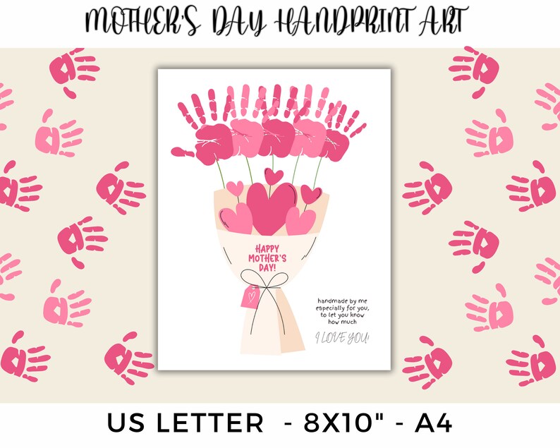 Mothers Day Handprint Craft, Handprint Art Mothers Day, Mothers Day ...