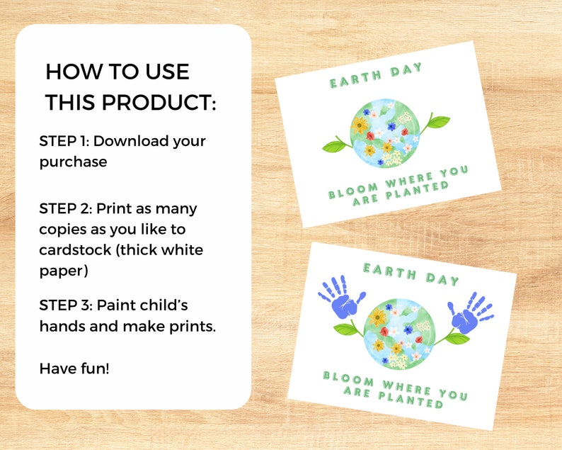 Earth Day Handprint, Earth Day Activity, Earth Day Printable, Earth Day ...