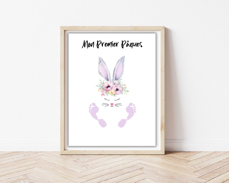 French Easter Handprint and Footprint Art Bundle, Baby Footprint Art ...