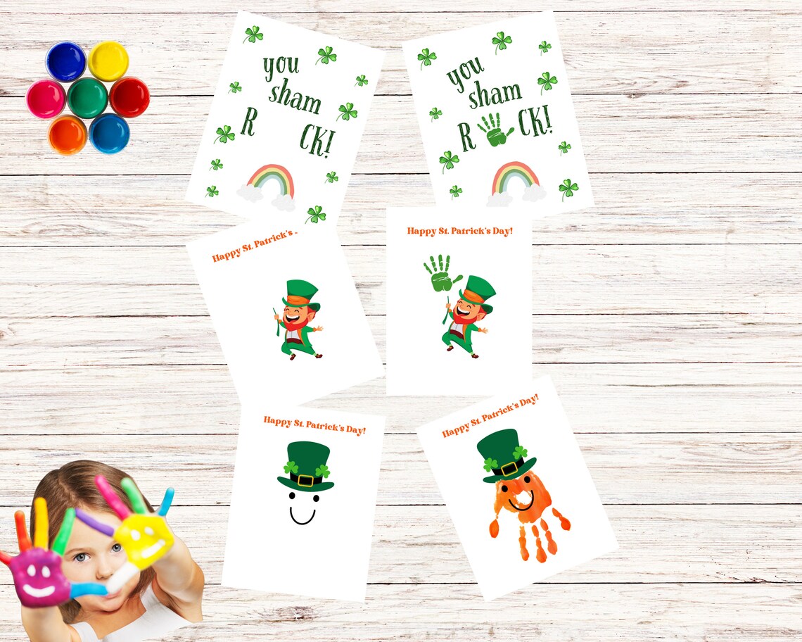 Saint Patricks Day Handprint Art Bundle, Toddler St. Patricks Day ...