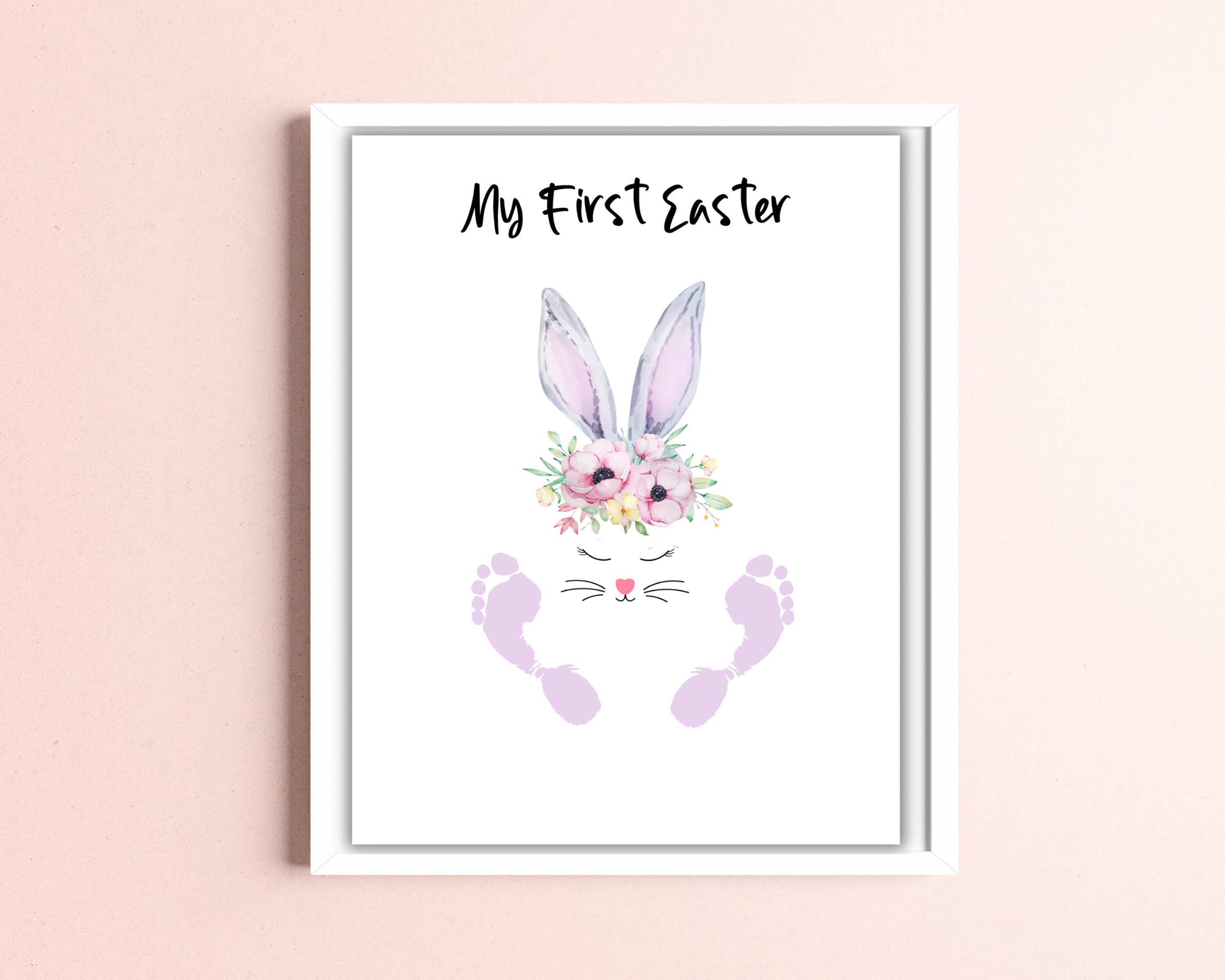 Easter Footprint Art, Baby Footprint Art, Easter Craft, My First Easter ...