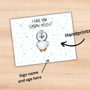 Penguin Handprint Craft Winter Handprint Art, Preschool Craft ...