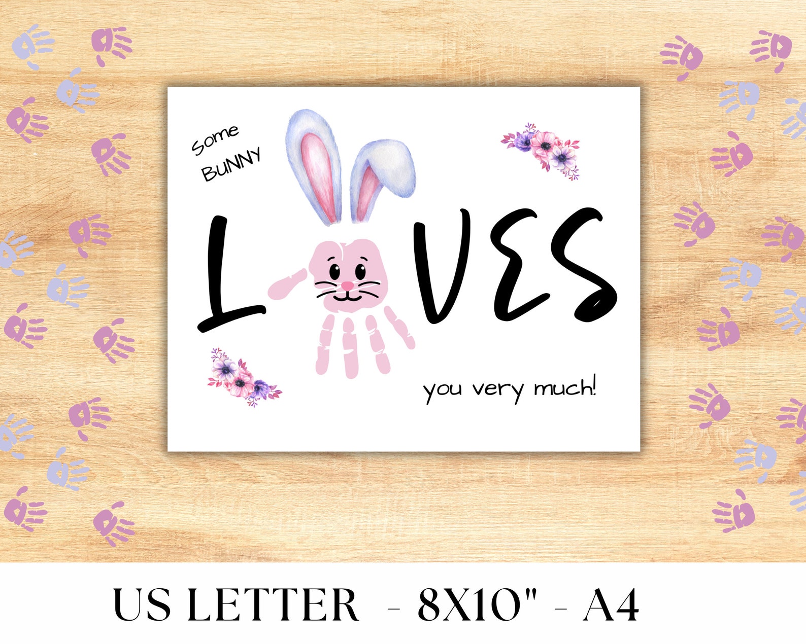 Handprint Bunny Keepsake Craft, Easter Handprint Craft, Some Bunny ...