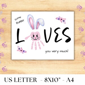 Handprint Bunny Keepsake Craft, Easter Handprint Craft, Some Bunny ...