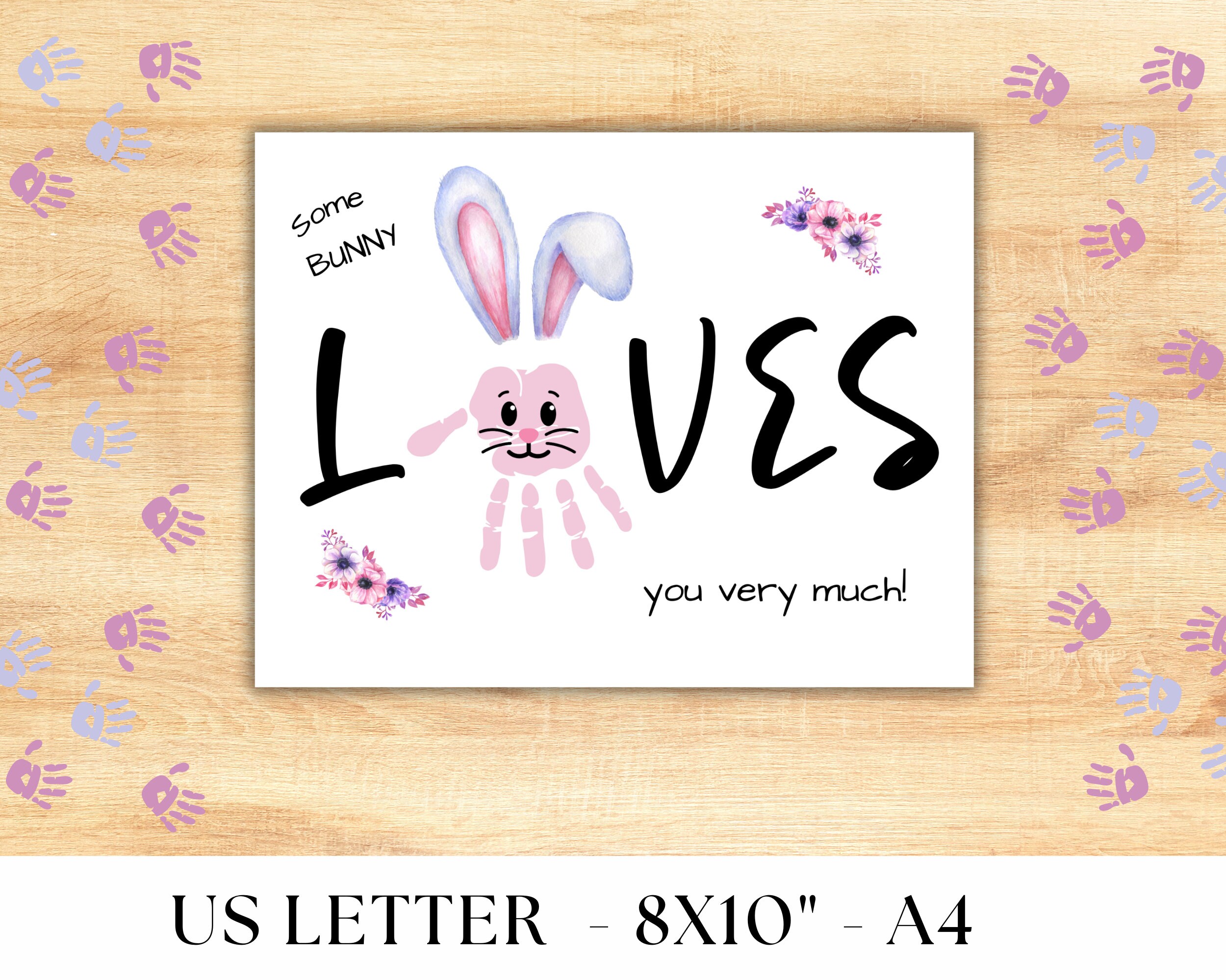 Handprint Bunny Keepsake Craft, Easter Handprint Craft, Some Bunny ...