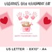 Valentines Day Handprint Art, Personalized Valentine Printable Craft ...