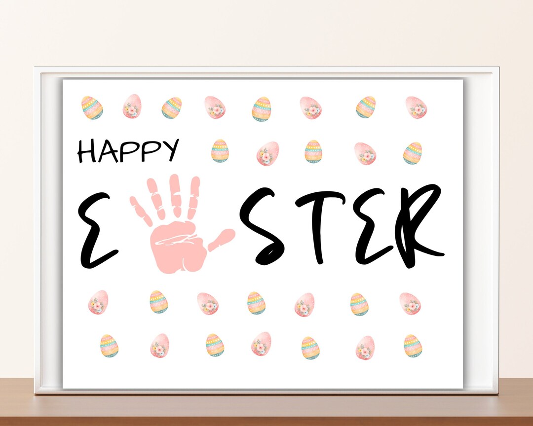 Easter Handprint Art, Easter Craft Handprint Art, Happy Easter ...