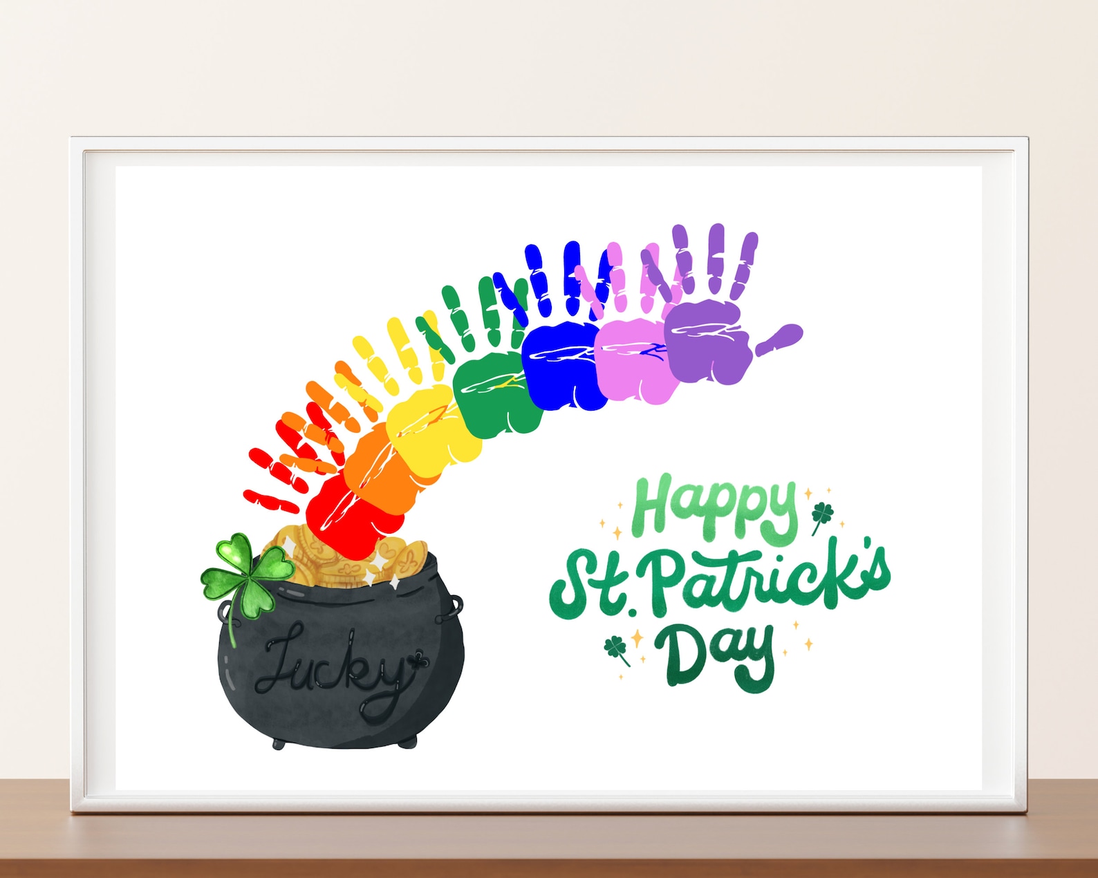St Patricks Day Handprint Art, St Patricks Day Toddler Craft, St ...