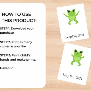 Leap Year 2024 Handprint Craft, Leap Day Handprint Art, Toddler Craft ...