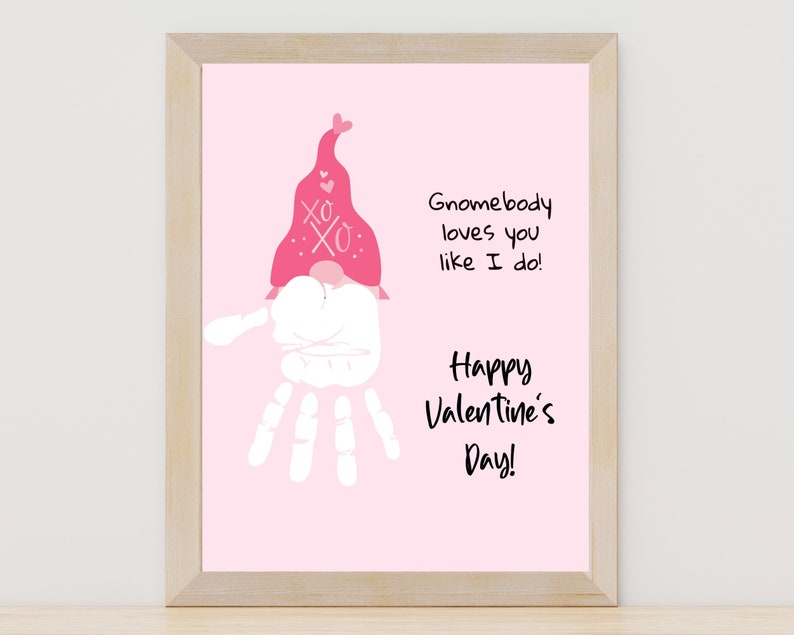Valentine Handprint Art, Valentine Printable Craft, Handprint Art ...