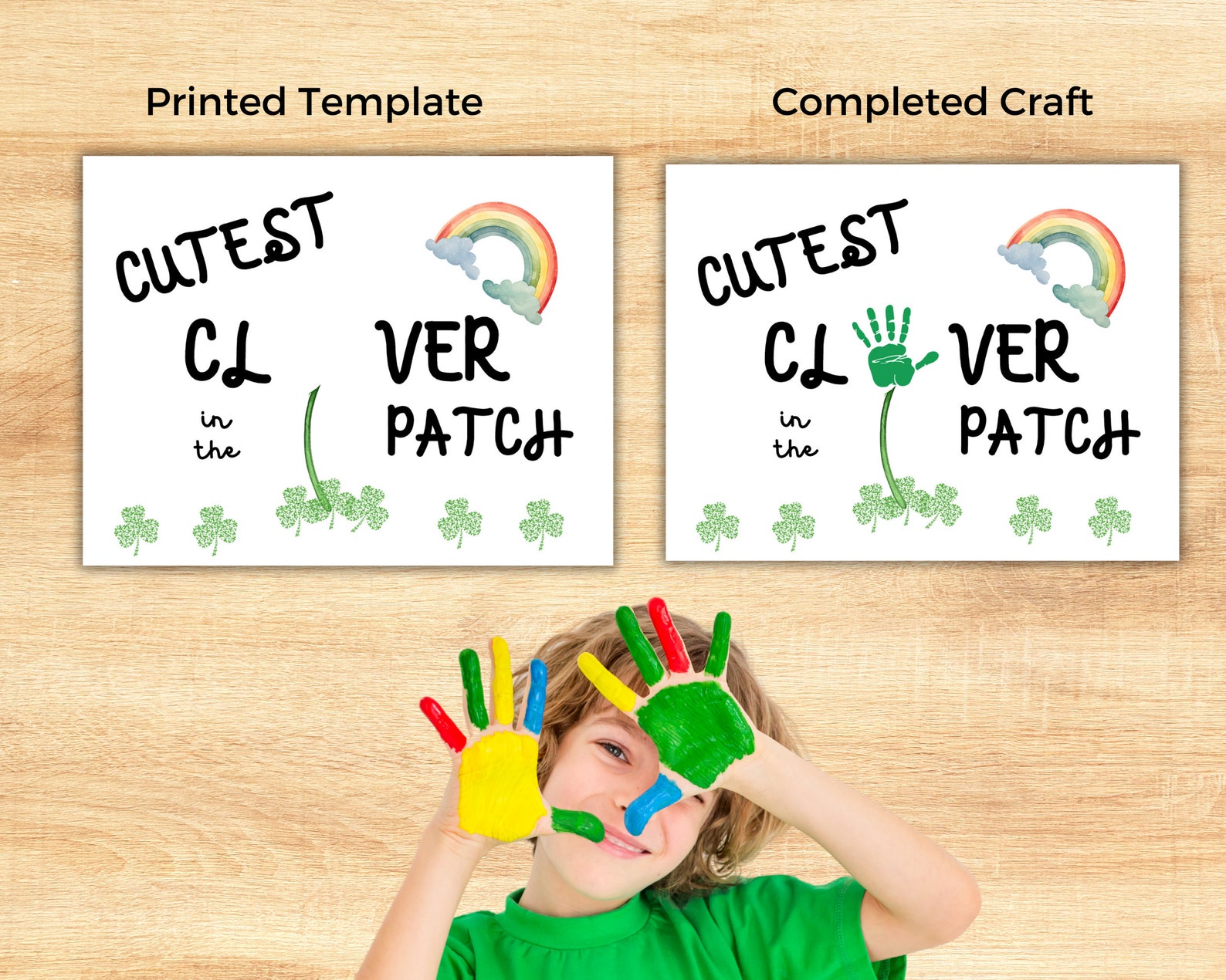 Saint Patricks Day Handprint Art Craft, Saint Patricks Day Printable ...
