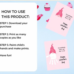 Valentine Handprint Art, Valentine Printable Craft, Handprint Art ...