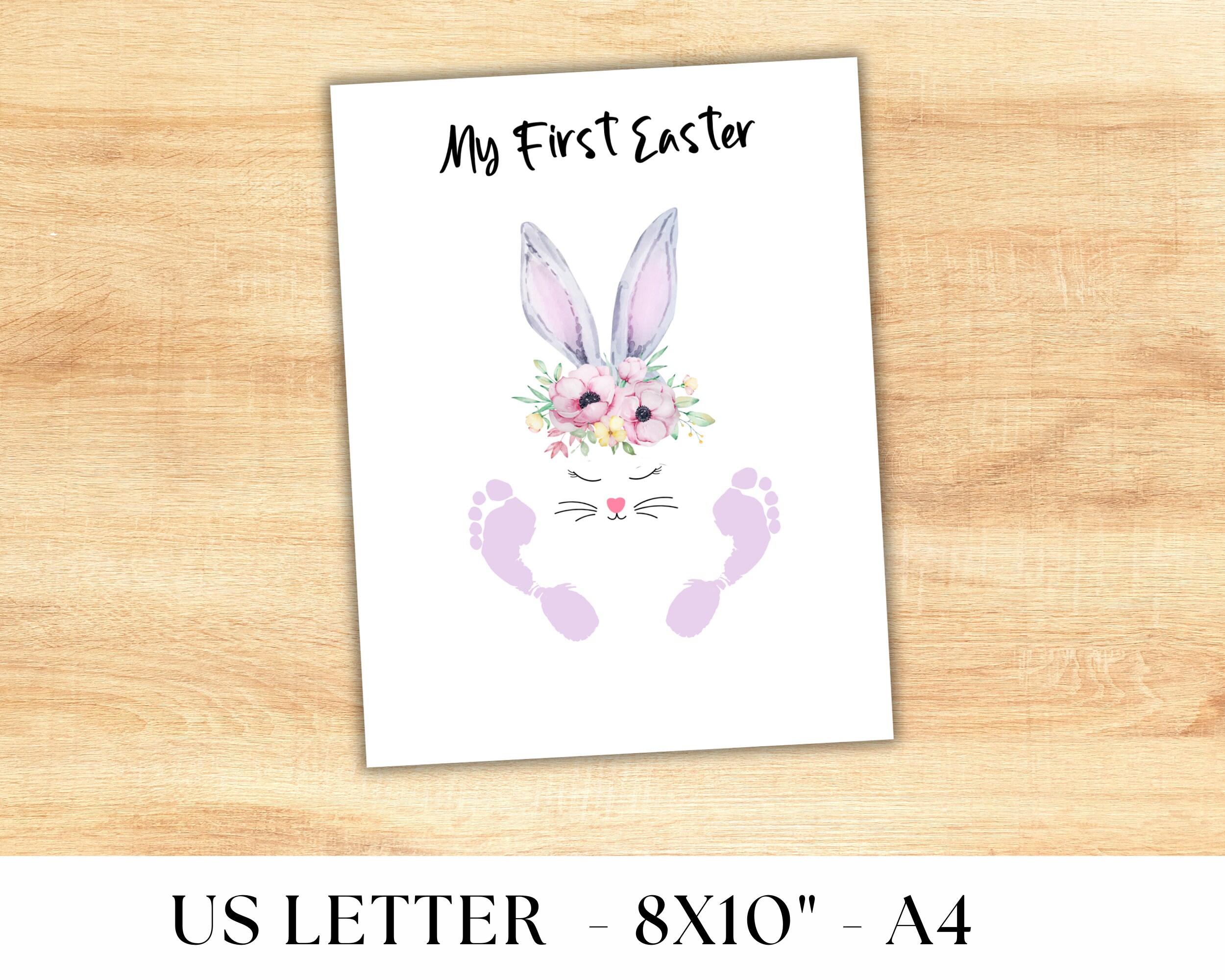 Easter Footprint Art, Baby Footprint Art, Easter Craft, My First Easter ...