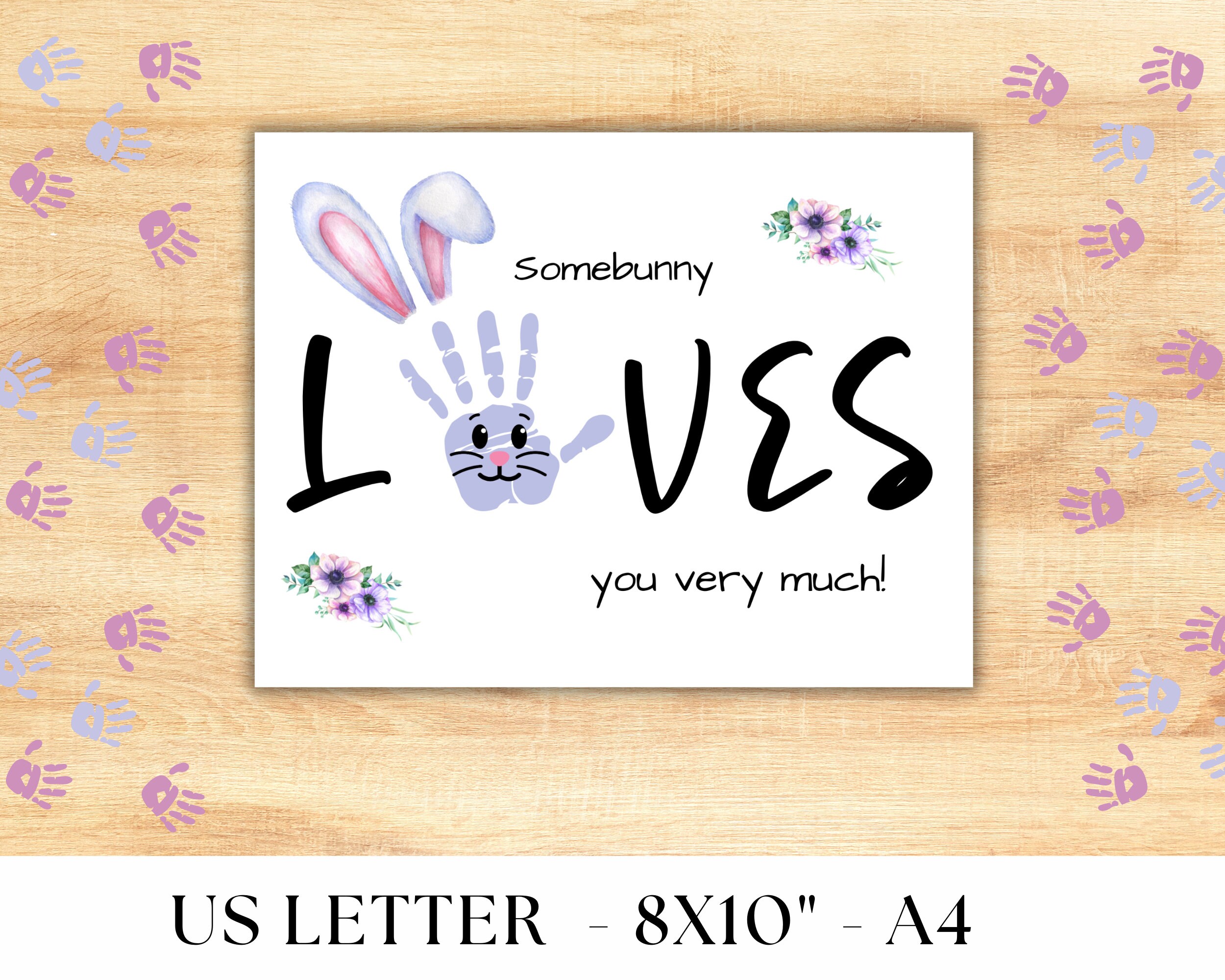 Easter Handprint Art, Easter Craft Handprint Art, Some Bunny Loves You ...
