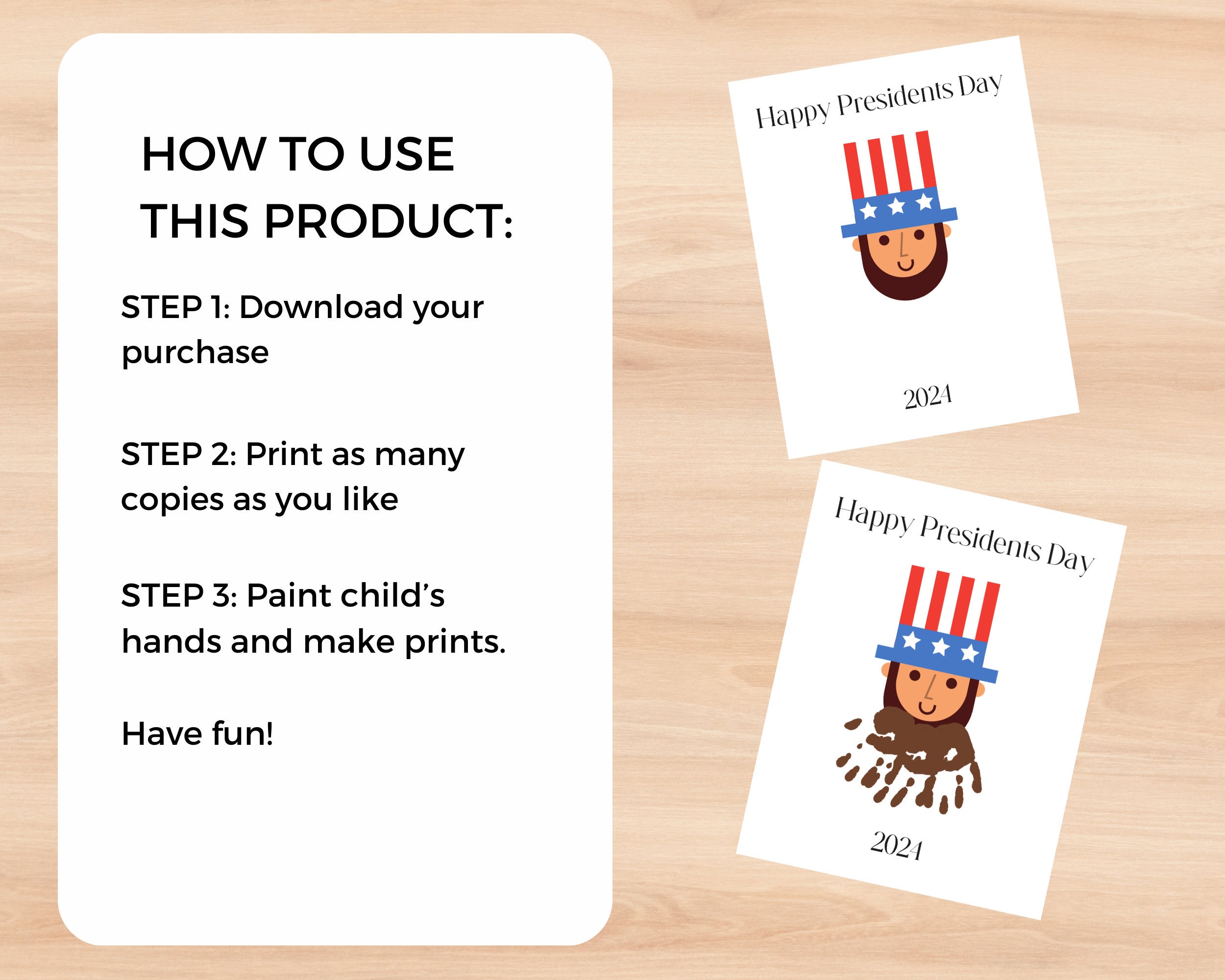 Presidents Day Handprint Craft Preschool, Presidents Day Printable ...