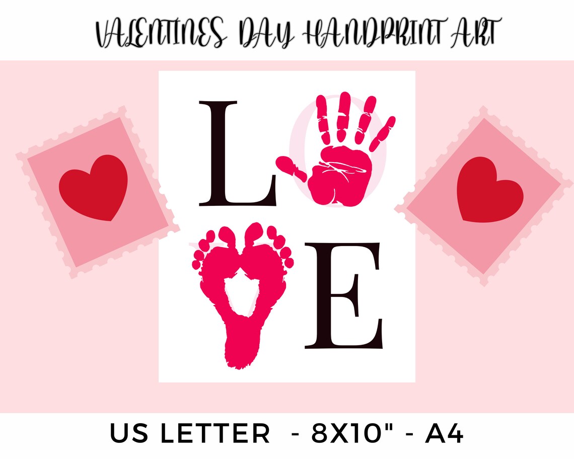Valentine Handprint Art Preschool Valentine Art, Valentine Preschool ...