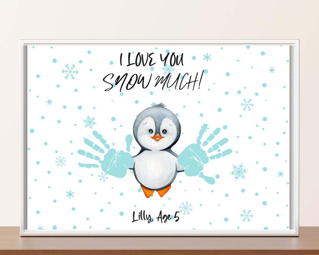 Penguin Handprint Craft Winter Handprint Art, Preschool Craft ...