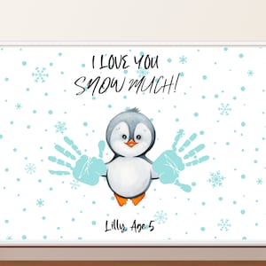 Penguin Handprint Craft Winter Handprint Art, Preschool Craft ...
