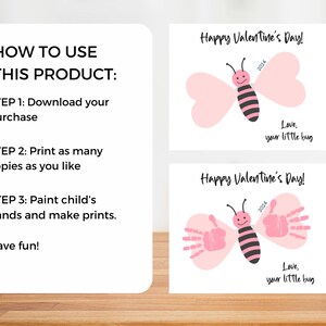 Valentine Handprint Art, Valentine Printable Craft, Handprint Art ...