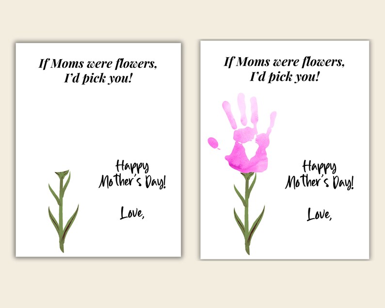Mothers Day Handprint Art, Mothers Day Craft, Mom Handprint Sign ...