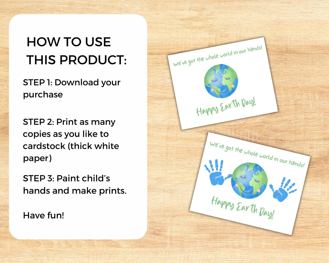 Earth Day Handprint, Earth Day Activity, Earth Day Craft, Earth Day ...