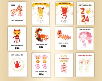 Lunar New Year Handprint Craft Lunar New Year 2024 Year of the Dragon ...