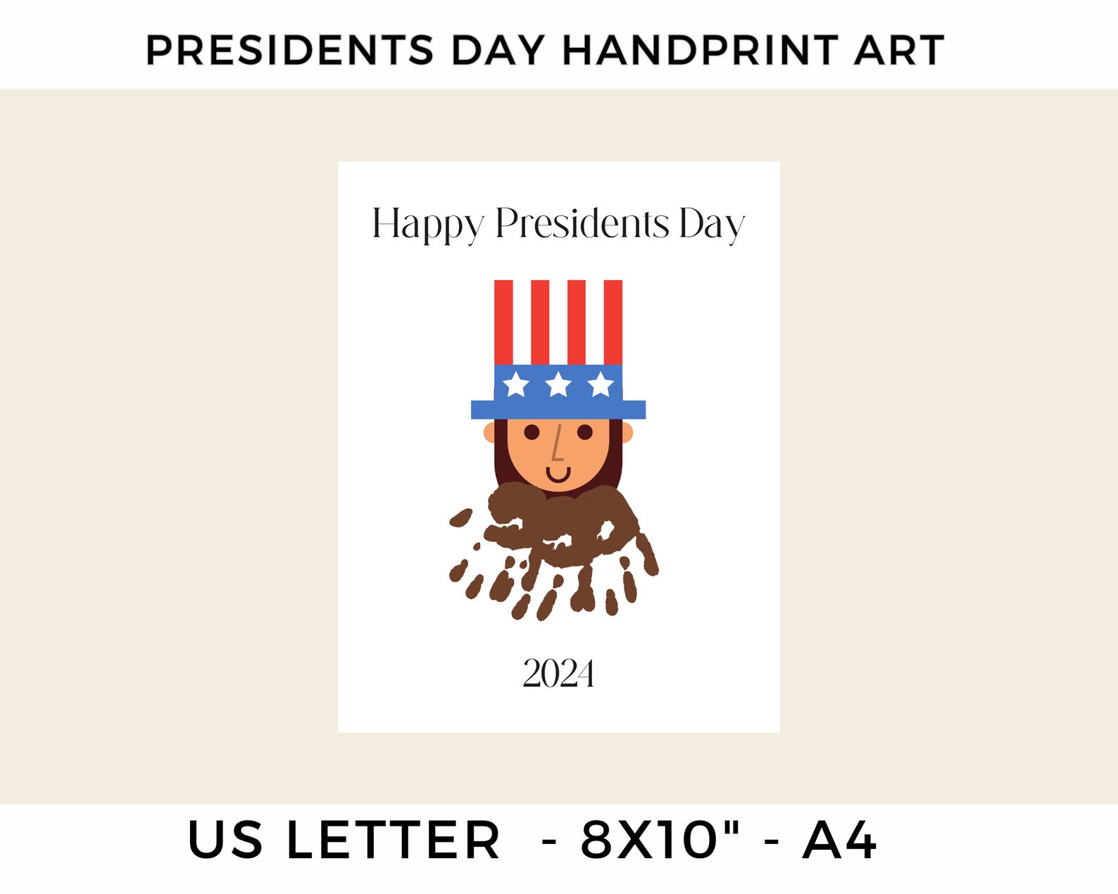 Presidents Day Handprint Craft Preschool, Presidents Day Printable ...