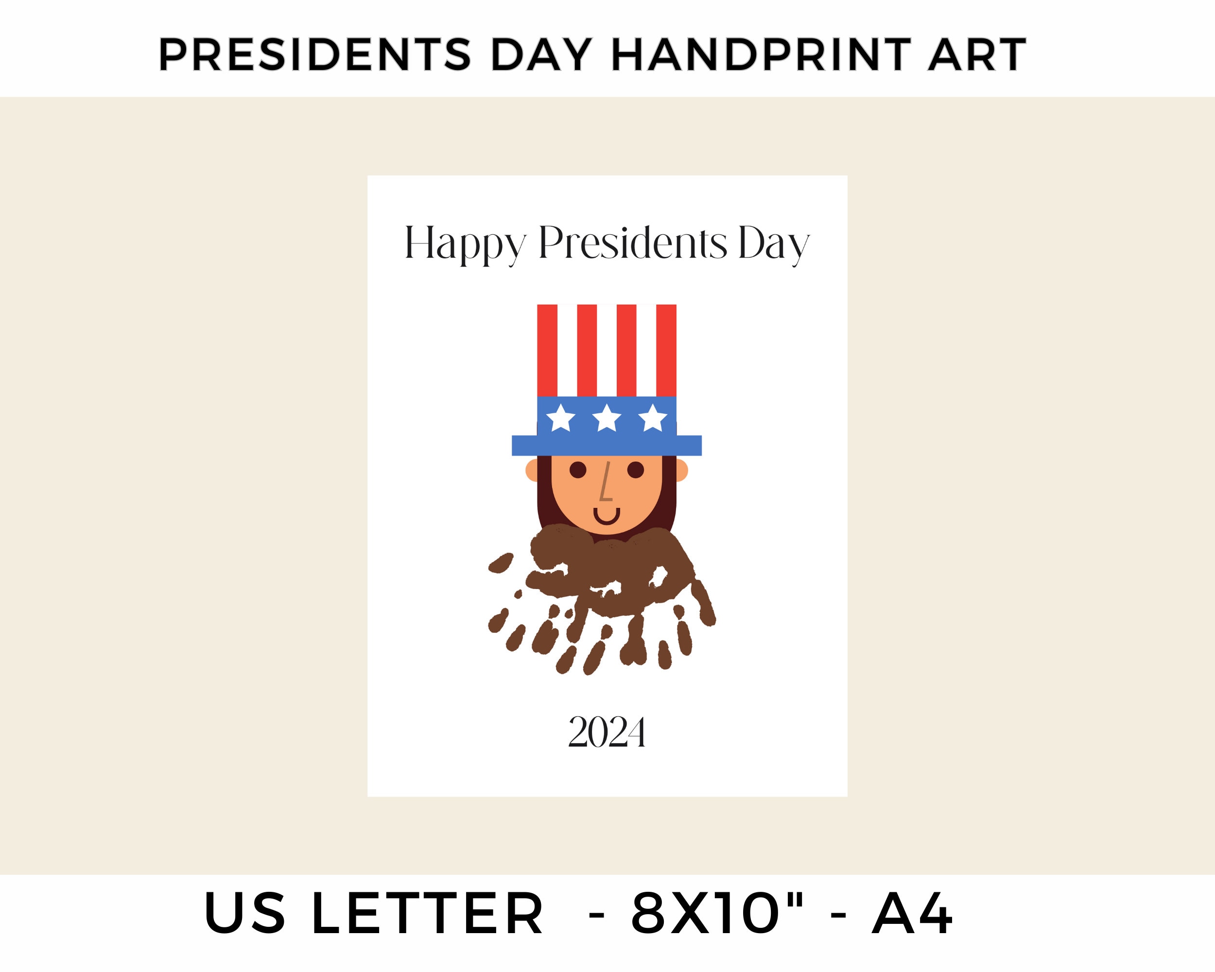 Presidents Day Handprint Craft Preschool, Presidents Day Printable ...