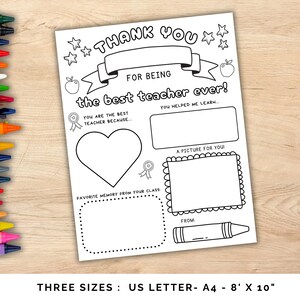 Printable Teacher Appreciation Week Gift, All About My Teacher, End of ...