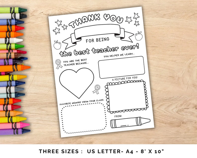 Printable Teacher Appreciation Week Gift, All About My Teacher, End of ...