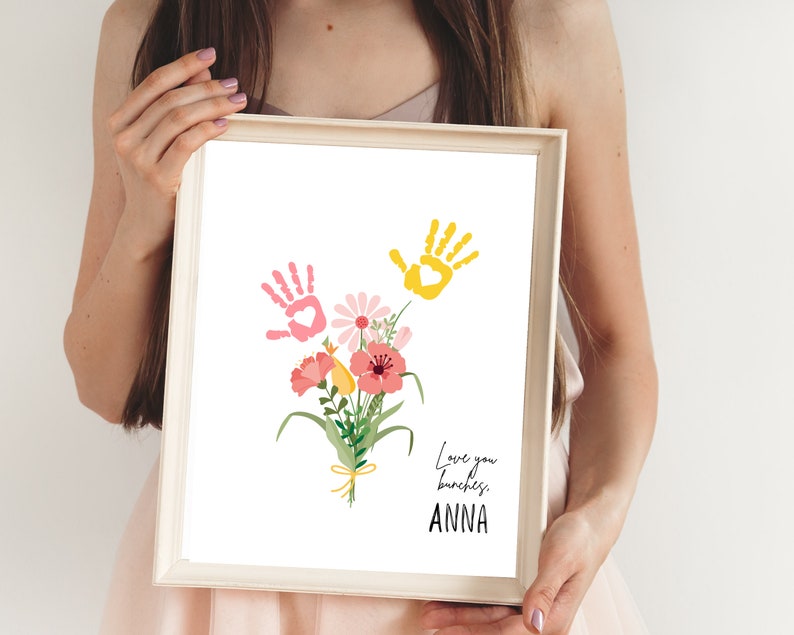 Mothers Day Handprint Art Printable, Mothers Day Gift Handprint Craft ...
