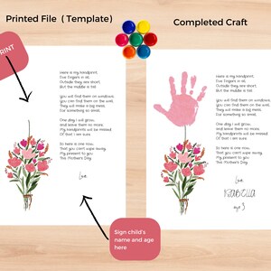 Mothers Day Handprint Art Printable, Mom Handprint Craft, 1st Mothers ...