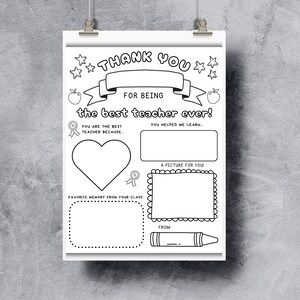 Printable Teacher Appreciation Week Gift, All About My Teacher, End of ...