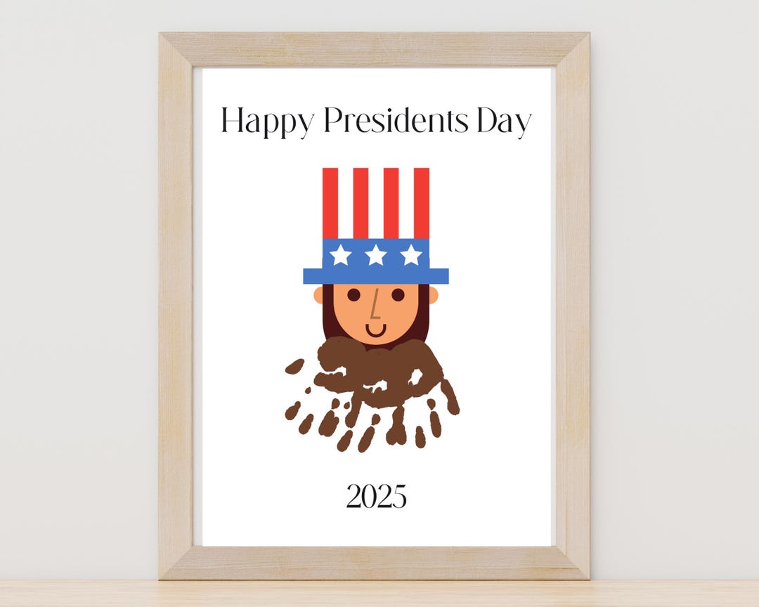 Presidents Day Handprint Craft Preschool, Presidents Day Printable ...